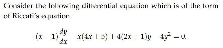 Solved find the general solution to the Riccati equation | Chegg.com