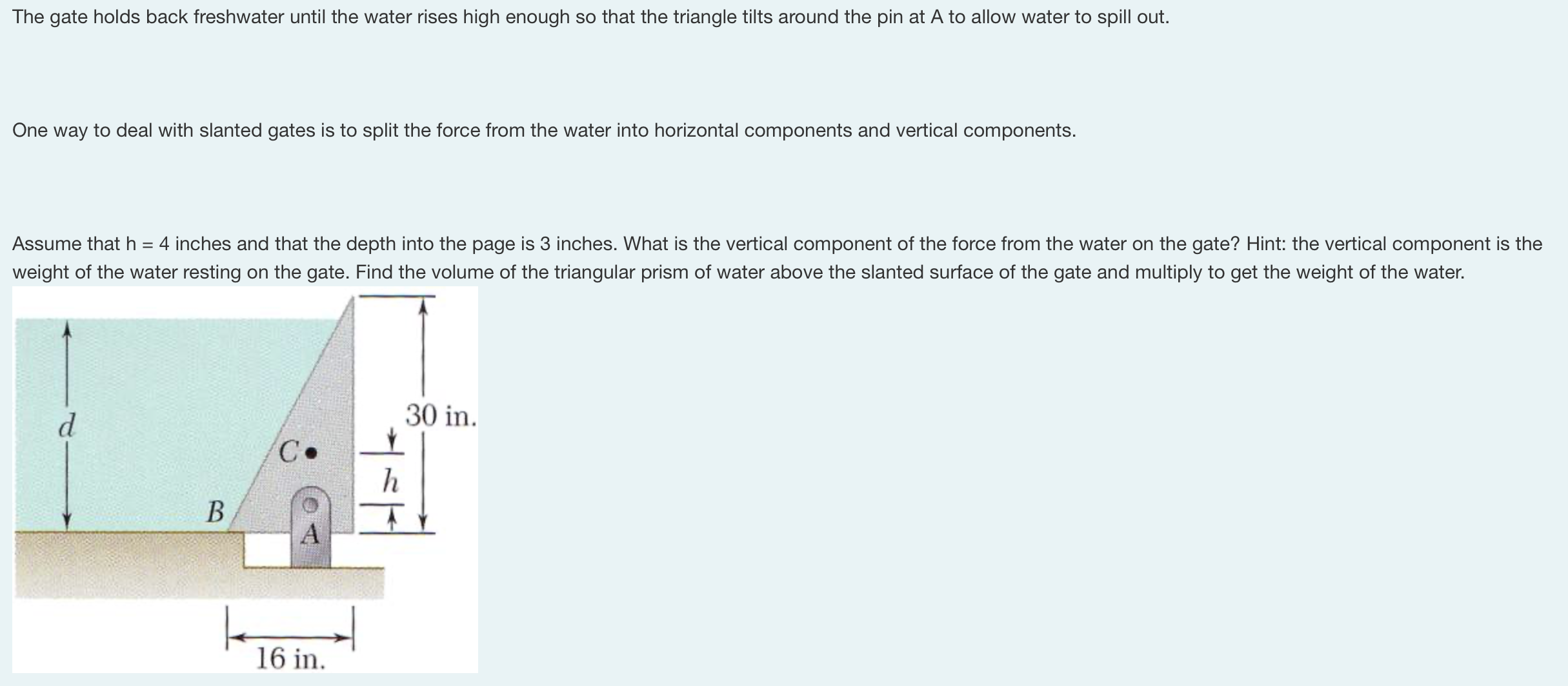 Solved Consider the triangular gate above. What depth of | Chegg.com