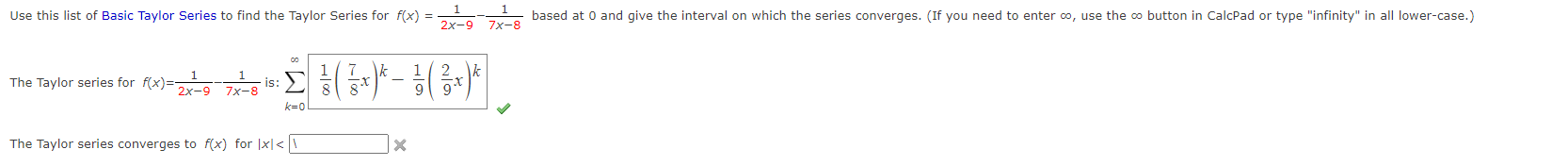 Solved Use this list of Basic Taylor Series to find the | Chegg.com