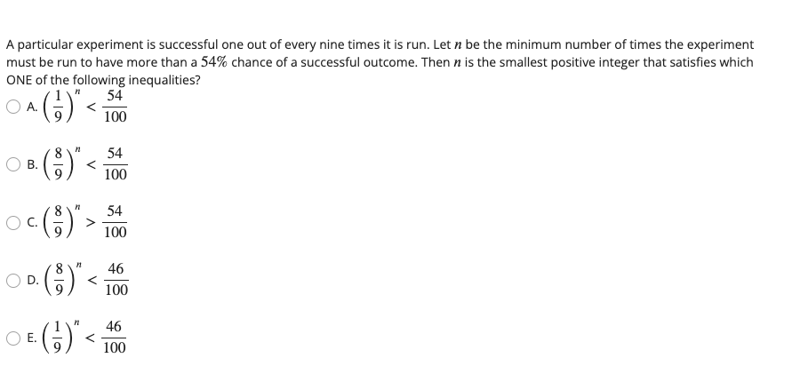 Solved A particular experiment is successful one out of | Chegg.com