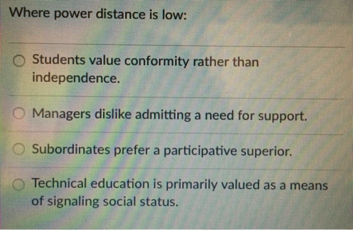 Power Distance Examples