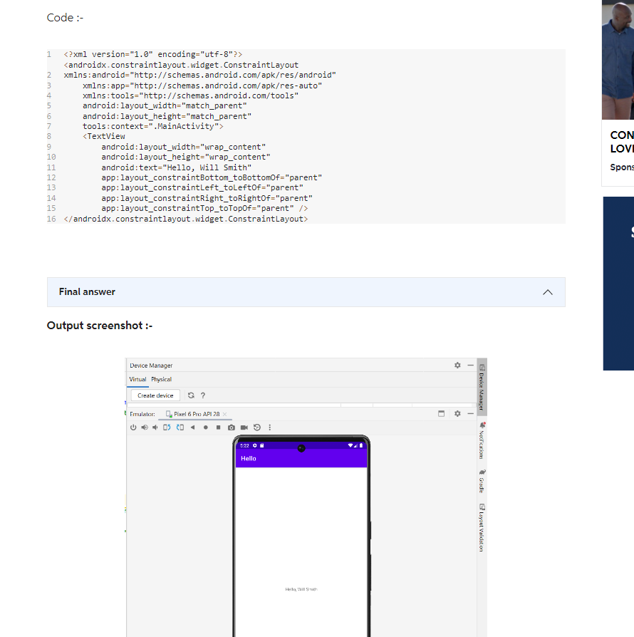 Solved Use Android Studio to complete this assignment: Use | Chegg.com