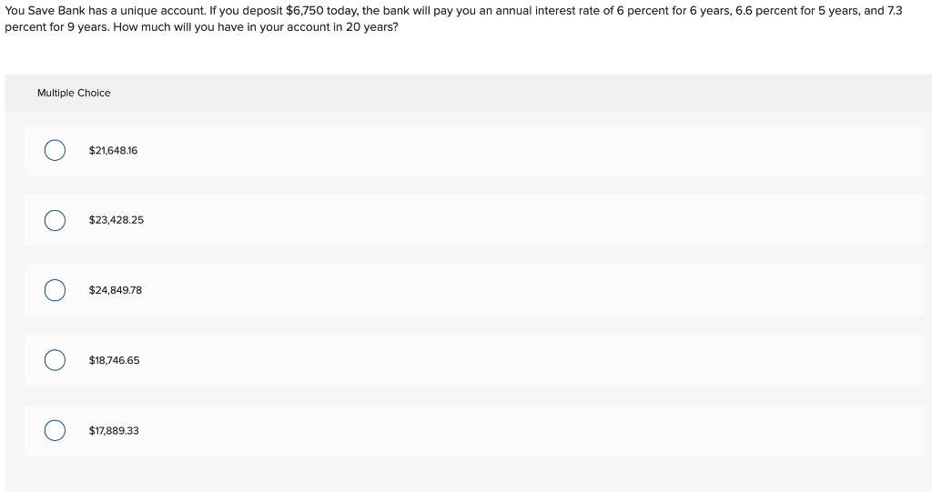 Solved You Save Bank has a unique account. If you deposit | Chegg.com