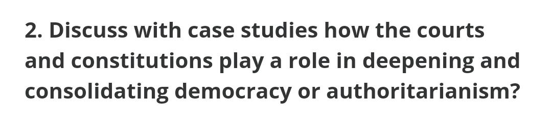 2. Discuss with case studies how the courts and | Chegg.com