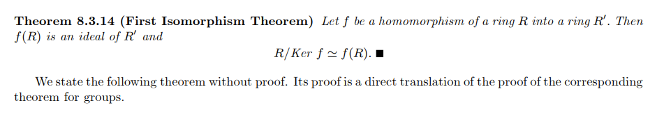 Solved Theory of Rings Lesson The PROOF of First | Chegg.com