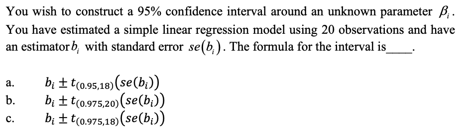 Solved You wish to construct a 95% confidence interval | Chegg.com
