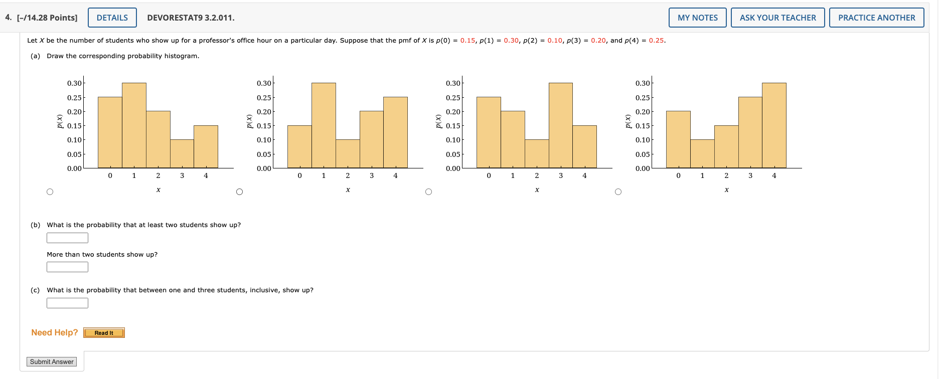 Solved -/14.28 Points] DEVORESTAT9 3.2.011. (a) Draw the | Chegg.com