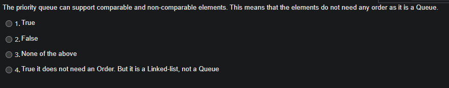 Solved The priority queue can support comparable and | Chegg.com
