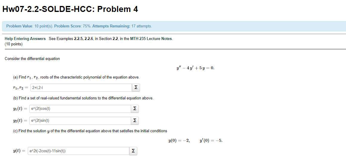 Solved Hw07-2.2-SOLDE-HCC: Problem 4 Problem Value: 10 | Chegg.com