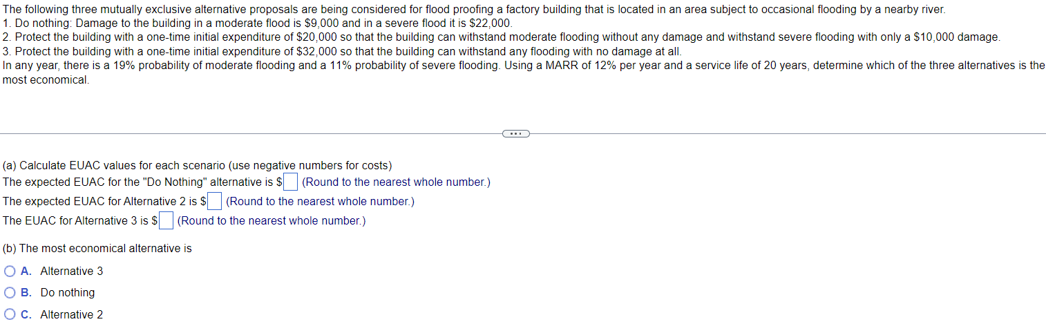 1. Do nothing: Damage to the building in a moderate | Chegg.com