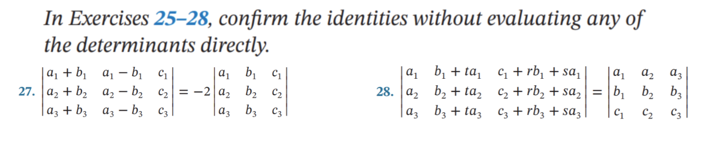 Solved In Exercises 25-28, confirm the identities without | Chegg.com