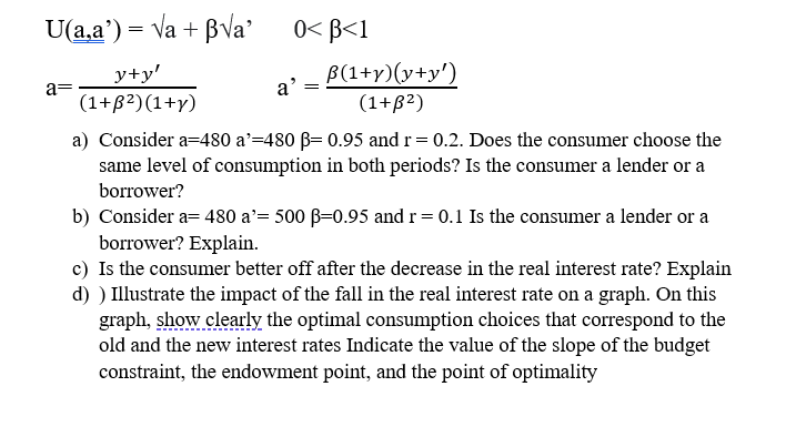 = U(a,a') = Va + BVa O | Chegg.com