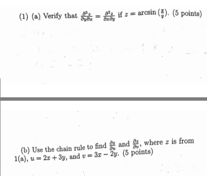 Solved (a) Verify that = partial differential ^2 z/partial | Chegg.com