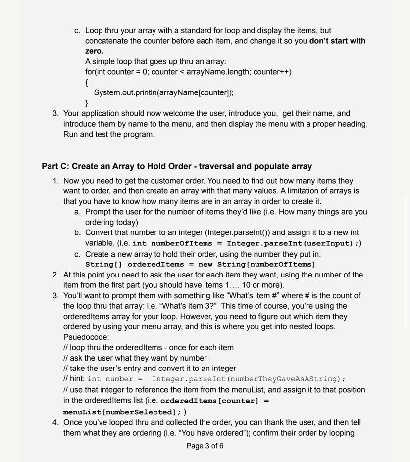 Solved ITSC 1212 Lab 13/14 (module 13 & 14) Arrays Summary | Chegg.com