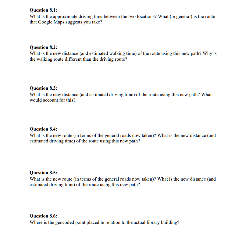 Solved Geospatial Lab Application 8.1 - Geocoding and | Chegg.com