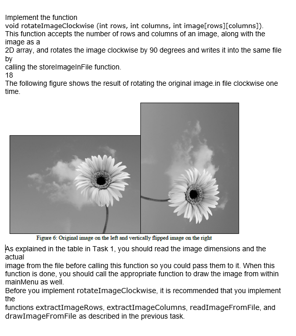 Solved Implement The Function Void Rotateimageclockwise Int 6760