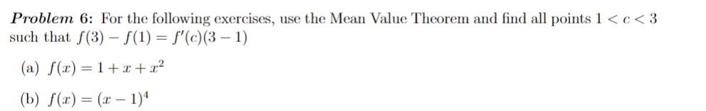 Solved Problem 6: For the following exercises, use the Mean | Chegg.com