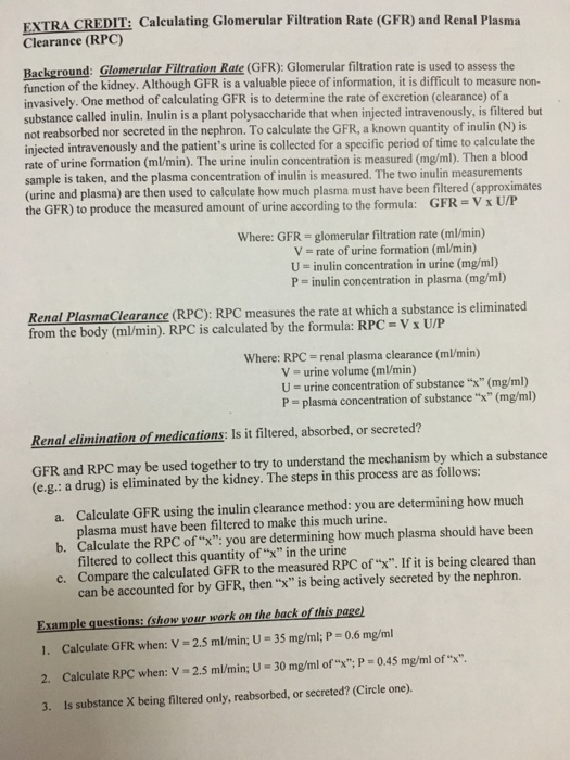 Solved Name: Class exercise on control of GFR Class/section: | Chegg.com