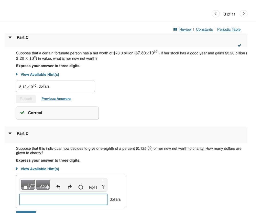 Solved Can someone help me with part D ASAP and show work or | Chegg.com