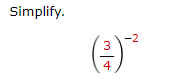 Solved Simplify. -2 3 (2) 4 4 | Chegg.com