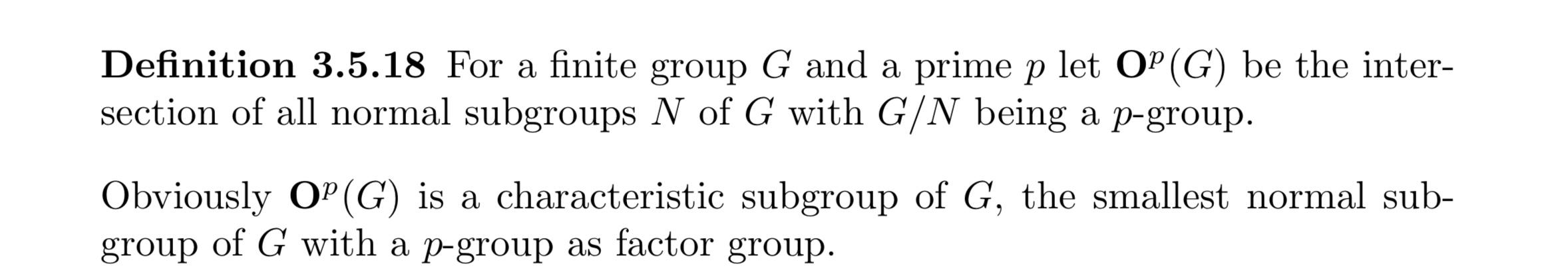 Solved Definition 3.5.18 For a finite group G and a prime p | Chegg.com