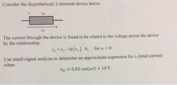 Consider the (hypothetical) 2-terminal device below. | Chegg.com