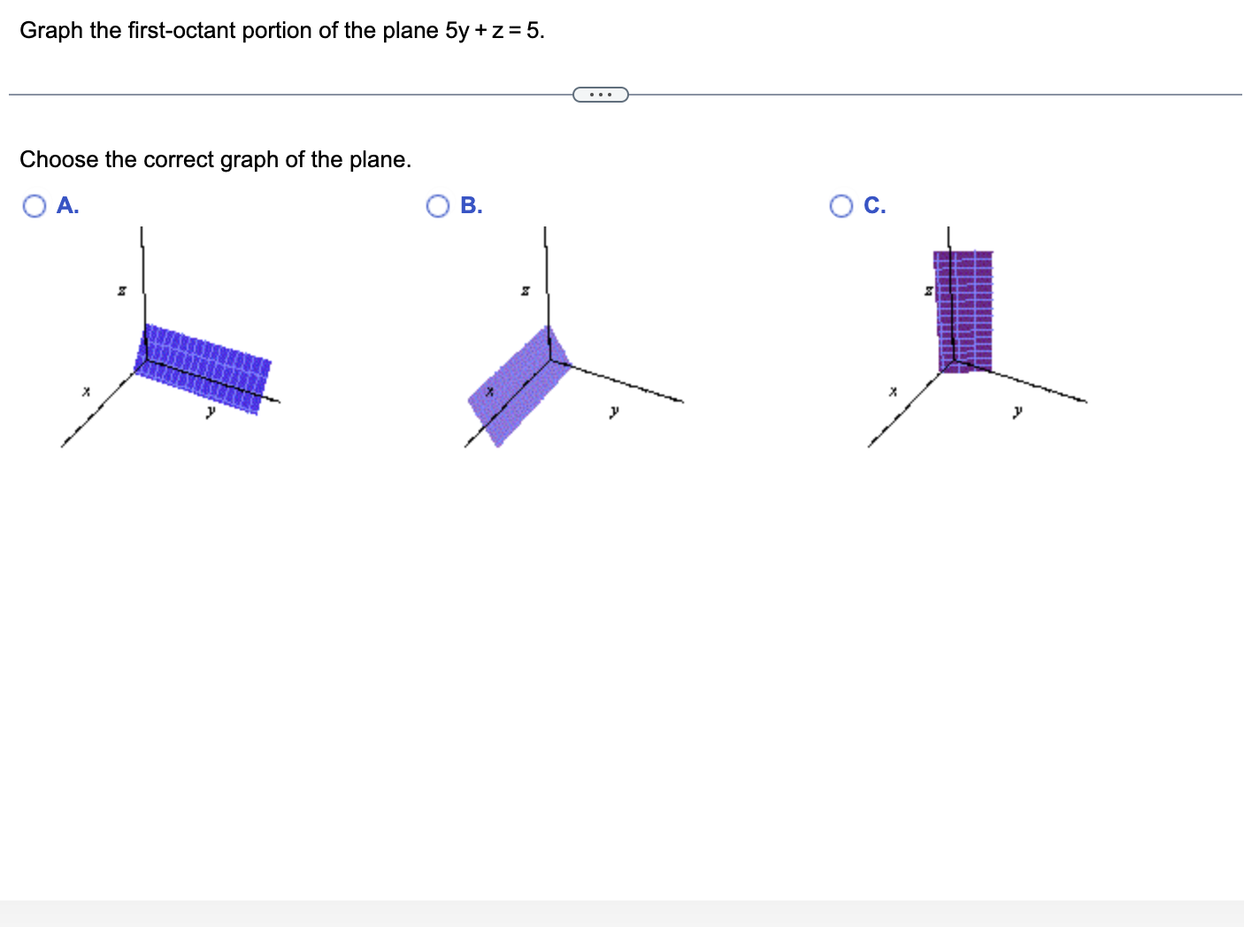 Solved Graph the first-octant portion of the plane | Chegg.com