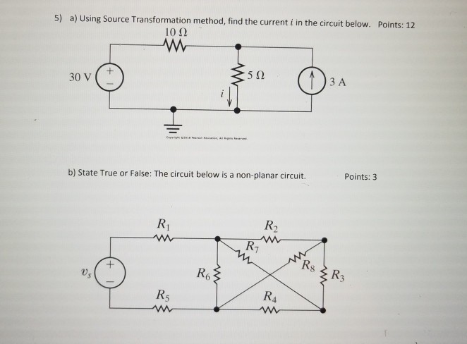 Solved 5) a) Using Source Transformation method, find the | Chegg.com