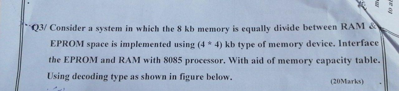 Solved ma JE OJ *Q3/ Consider a system in which the 8 kb | Chegg.com