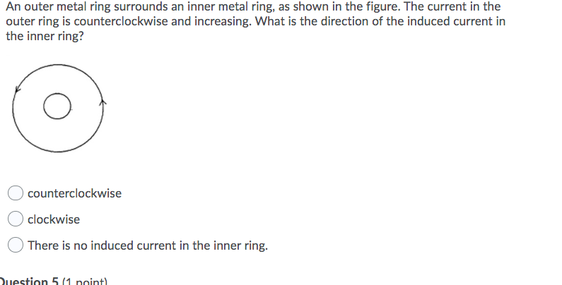 Solved An outer metal ring surrounds an inner metal ring, as | Chegg.com