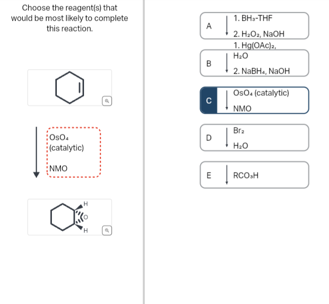 Solved Choose the reagent(s) that would be most likely to | Chegg.com