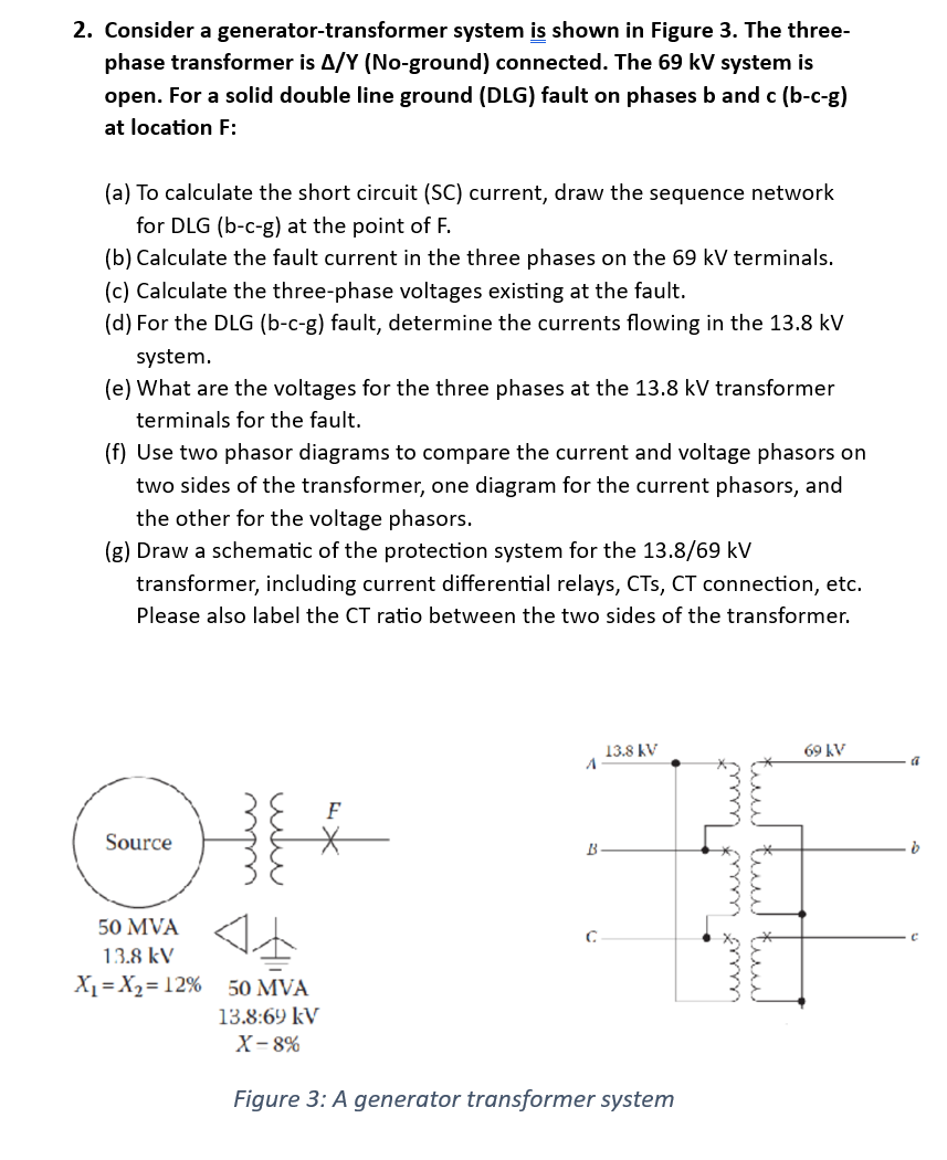 Solved 2. Consider a generator-transformer system is shown | Chegg.com