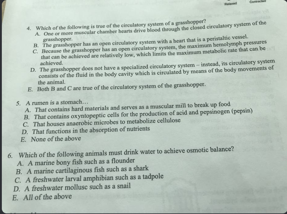 Solved 4. Which of the following is true of the circulatory | Chegg.com