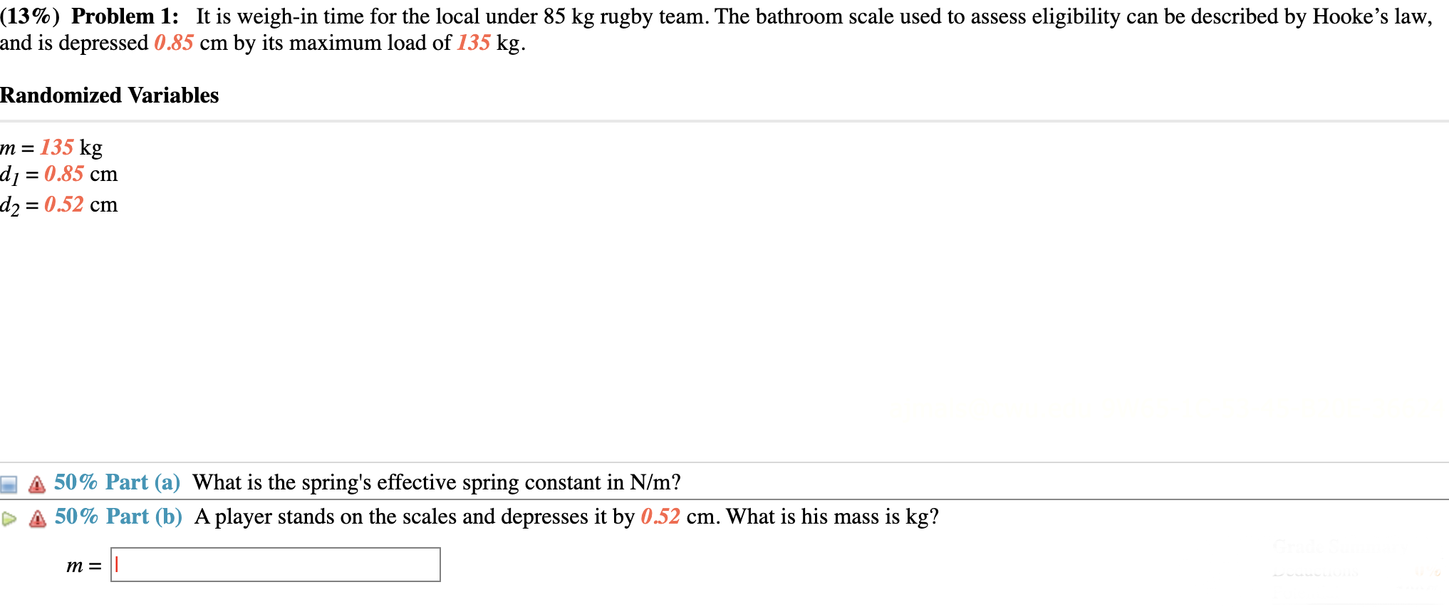 Solved (13\%) Problem 1: It is weigh-in time for the local | Chegg.com