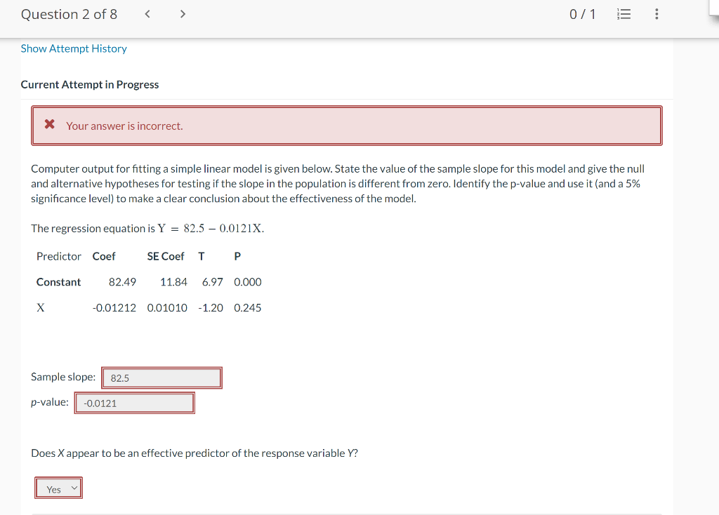 Solved Computer output for fitting a simple linear model is | Chegg.com