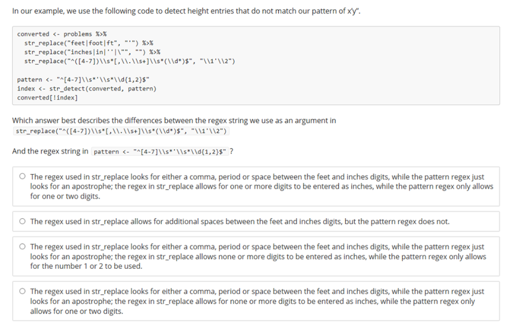 Solved In our example, we use the following code to detect | Chegg.com