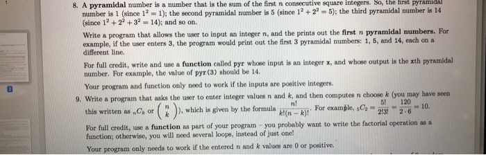 Solved 8. A pyramidal number is a number that is the sum of | Chegg.com