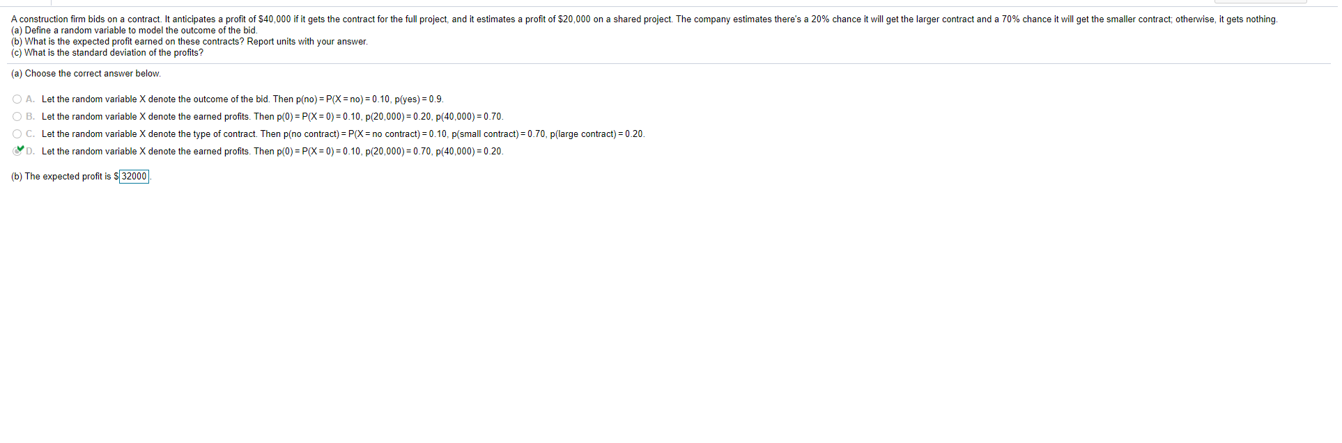 Solved A construction firm bids on a contract. It | Chegg.com