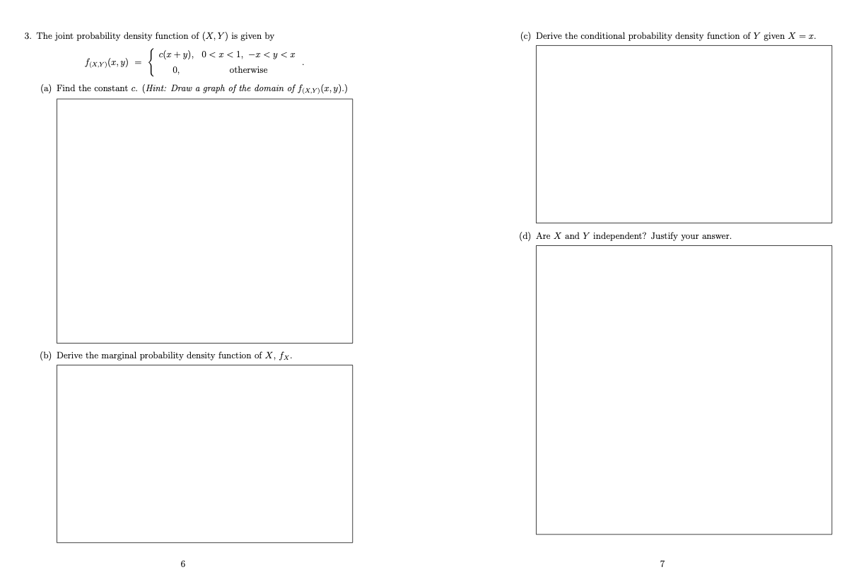 Solved (c) Derive the conditional probability density | Chegg.com