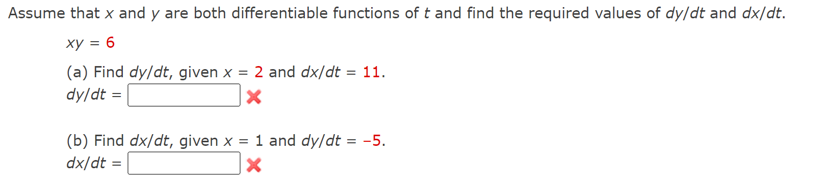 Solved Assume that x and y are both differentiable functions | Chegg.com