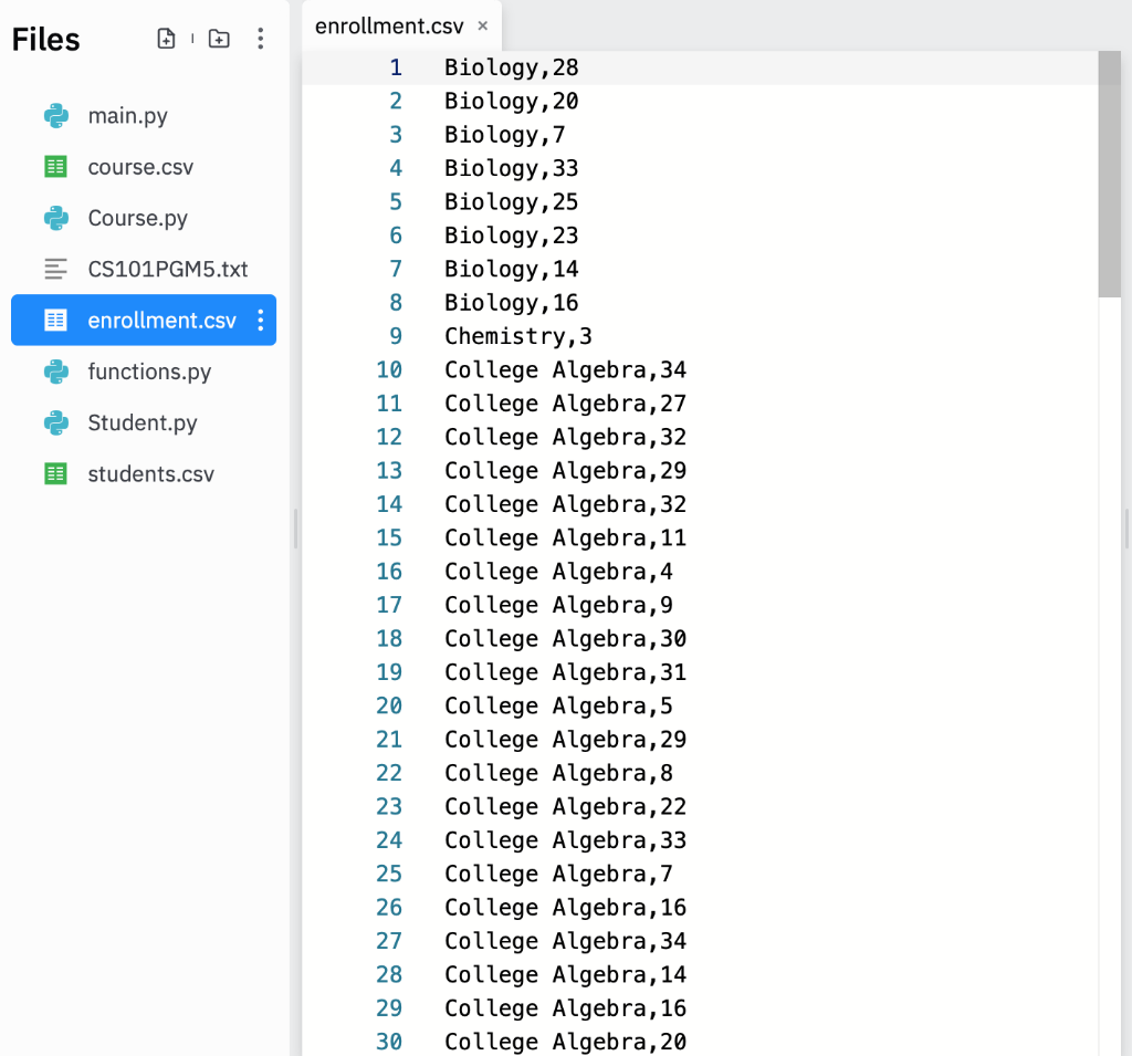 Student & Class Roster NOTE: This is an adaptation of | Chegg.com