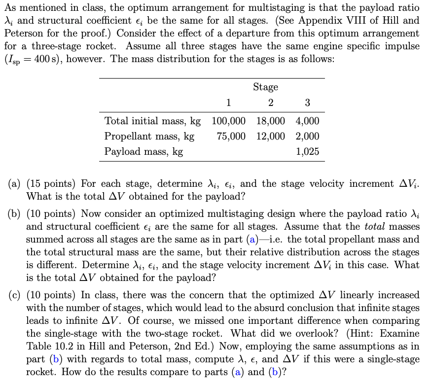 Solved As mentioned in class, the optimum arrangement for | Chegg.com