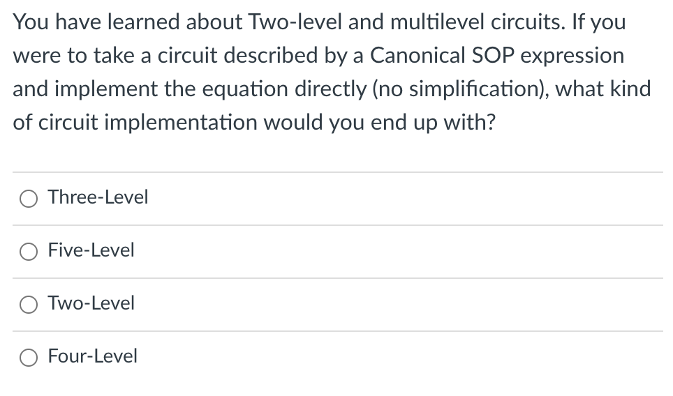 Solved You have learned about Two-level and multilevel | Chegg.com
