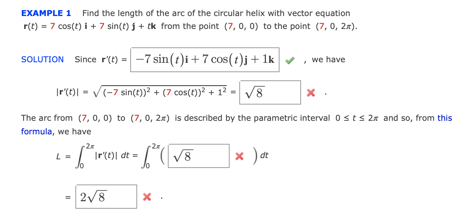 Solved EXAMPLE 1 Find the length of the arc of the circular | Chegg.com