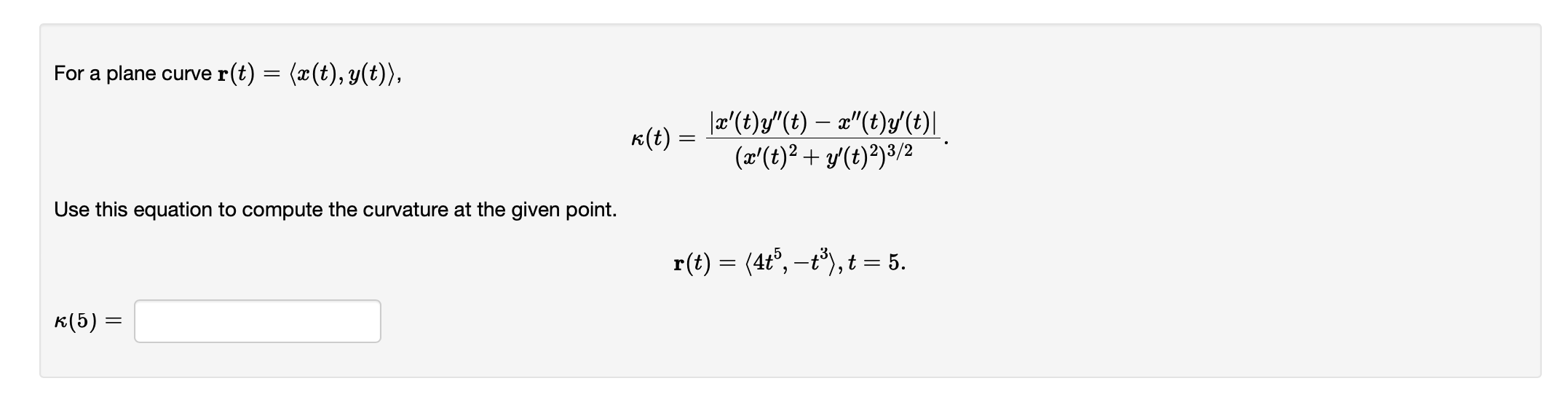 Solved For a plane curve | Chegg.com