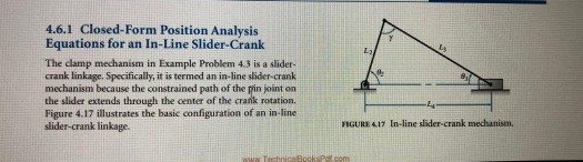 Solved 4.6.1 Closed-Form Position Analysis Equations for an | Chegg.com
