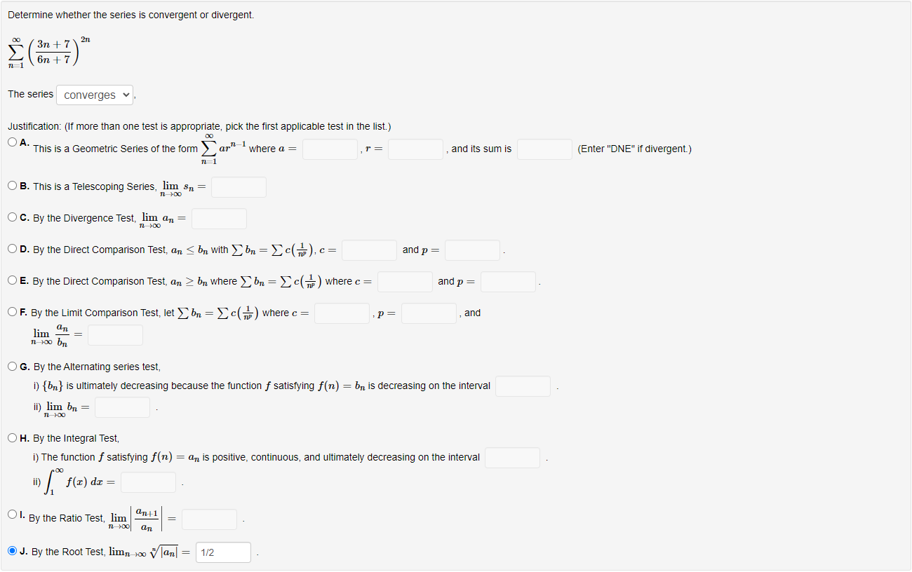 Solved 12. ﻿Determine whether the series is convergent or | Chegg.com