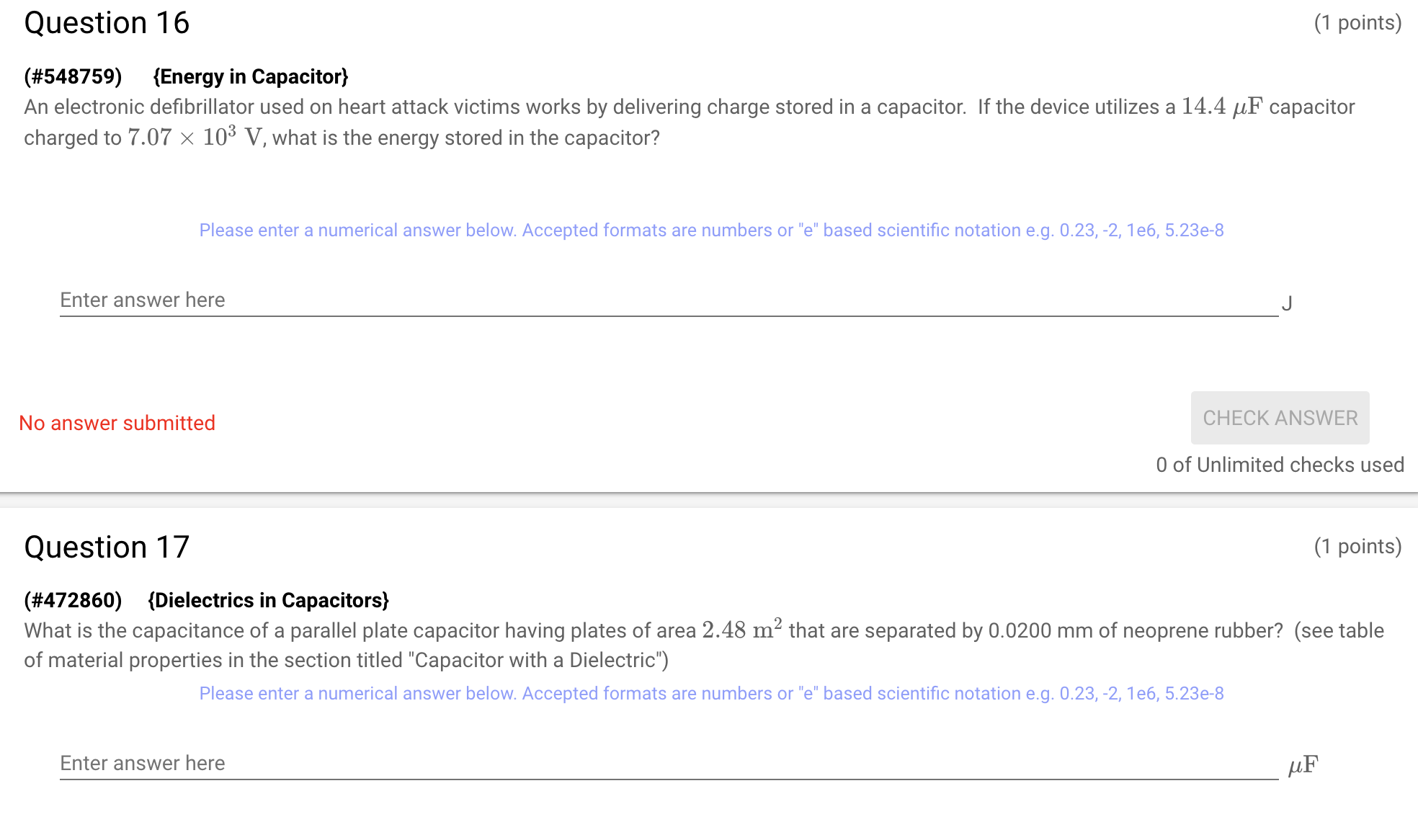Solved Question 16(1 ﻿points)(#548759) {Energy in | Chegg.com