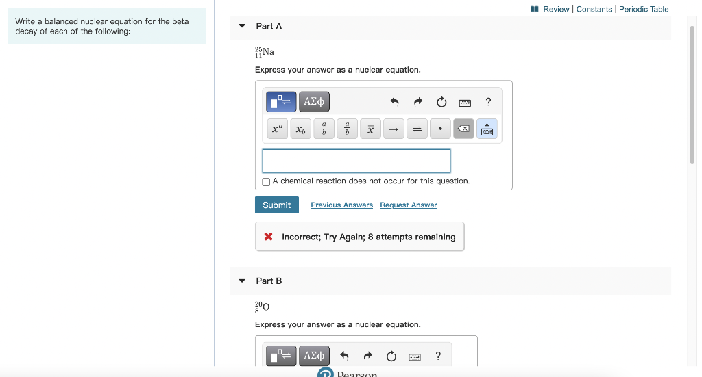 Solved A Review Constants Periodic Table Write a balanced | Chegg.com