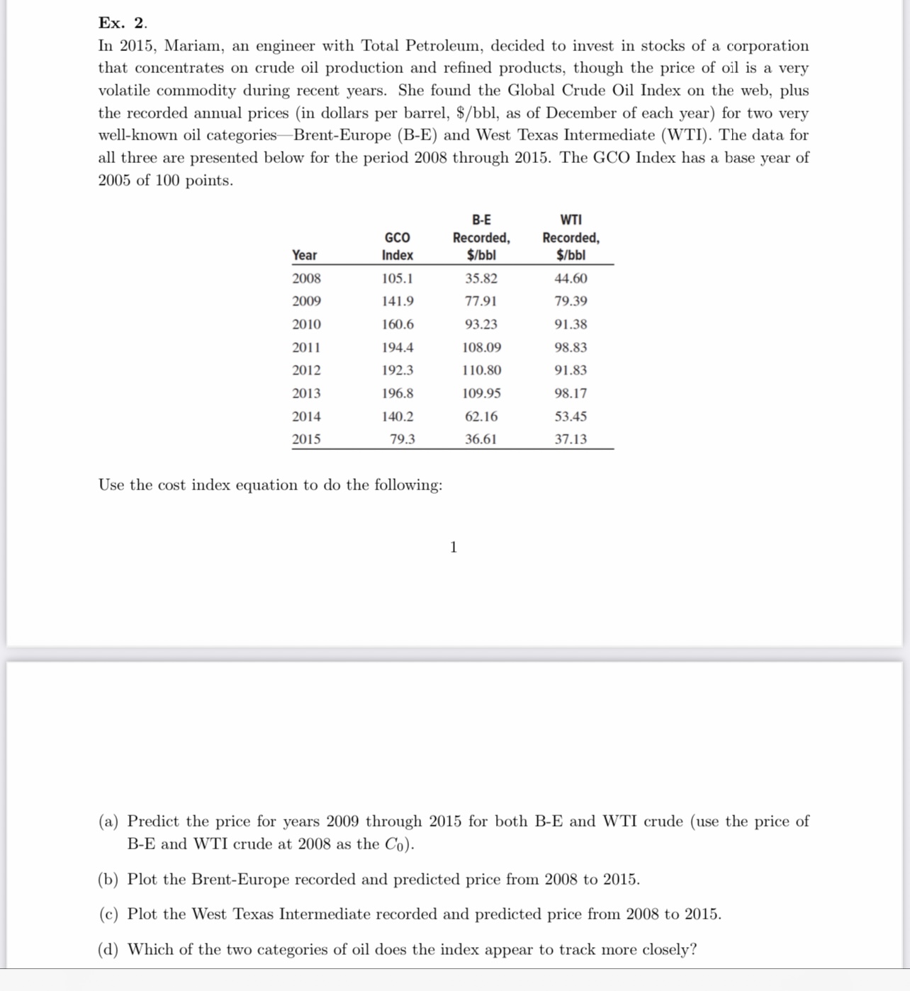 Solved Ex. 2.In 2015, ﻿Mariam, an engineer with Total | Chegg.com